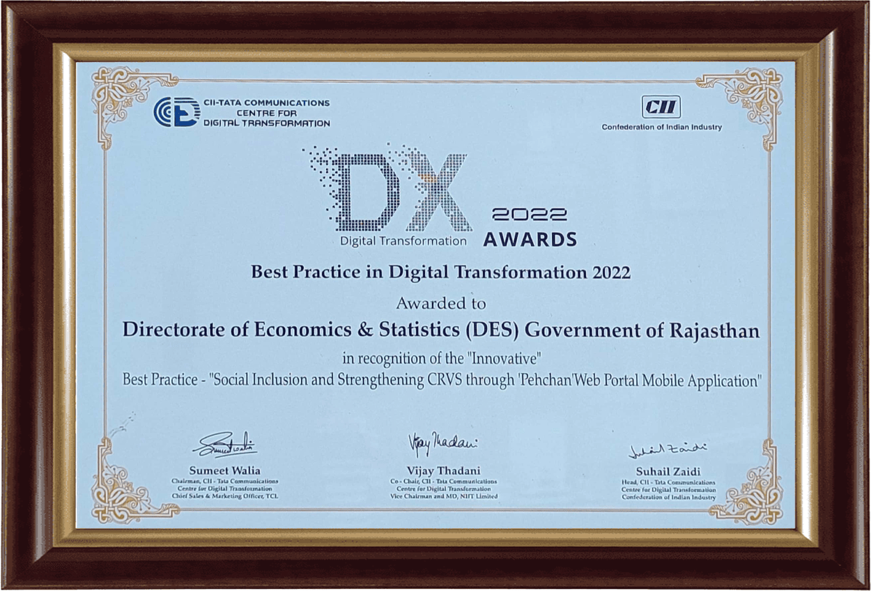 Home|Pehchan, Rajasthan Birth and Death, Civil Registration System